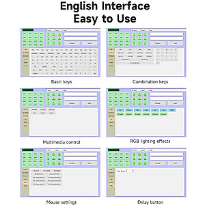 6 Key 2 Knob Macro Keyboard Programmable Wired/Bluetooth /2.4G Receiver 400mAh One Handed Gaming Keyboard With Software Macro Keyboard with macro Keys ,Hot-Swap Switch RGB For Photoshop,Gaming