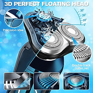 Moptrek Men,Electric Shavers for Men IPX7 Waterproof Mens Shaver Recha Garden Sculpture Outdoor Decoration