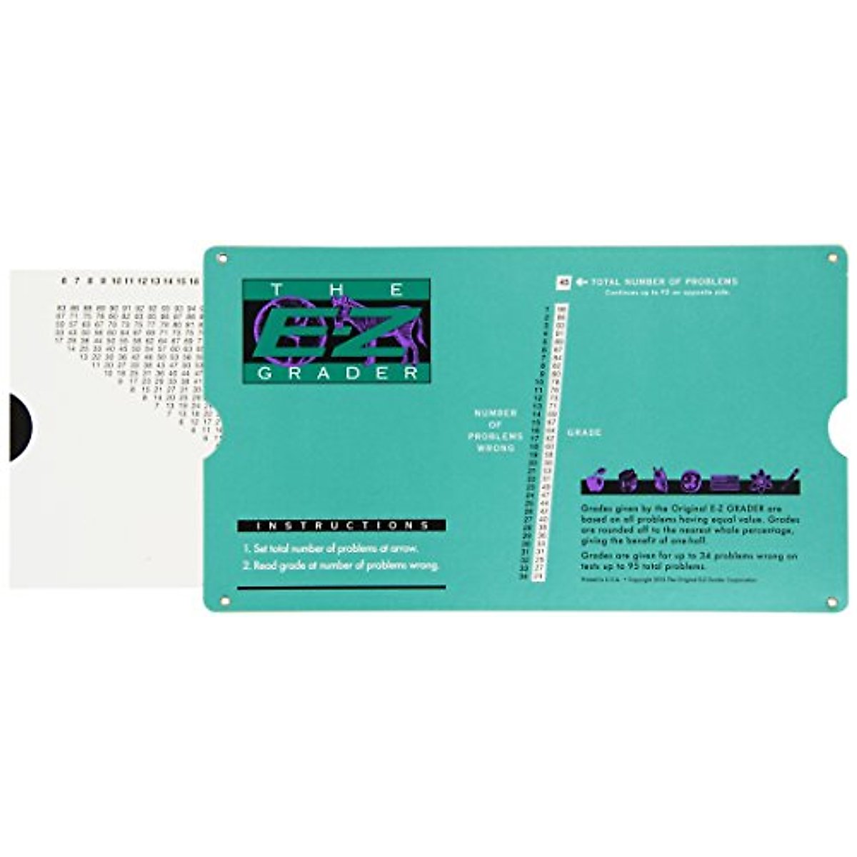 Grading Calculator - E-Z Grader Teacher's Aid Scoring Chart (Original) - 8-1/2" x 4-3/4"