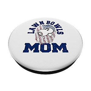 American Flag Fingerprint Patriotic Sports Lawn Bowls Mom PopSockets Swappable PopGrip
