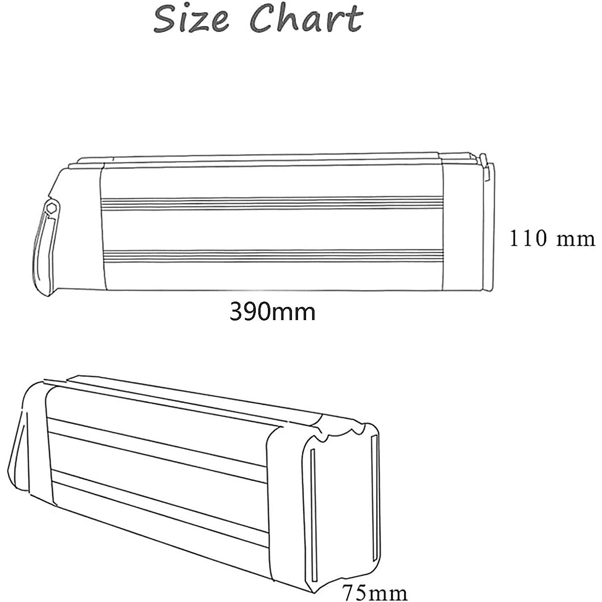NURCIX E-Bike Battery 36V 48V Electric Bicycle Batteries 10Ah 12.5Ah 15Ah 18Ah 20Ah Rechargeable Lithium Battery Pack for 1000W 750W 500W 350W 150W Motor (48V,18AH)