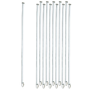 EISCO 10PK Glass Stirring Rods, 11.8" - Spade & Button Ends, 6mm Diameter - Excellent for Laboratory or Home Use - Borosilicate 3.3 Glass