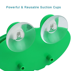 Pensino Frog Habitat Frog Dish Holder with Suction Cups, Cute Frog Terrarium Decor Fish Tank Decoration for Tree Frog Toad Tadpole (1 Pack)