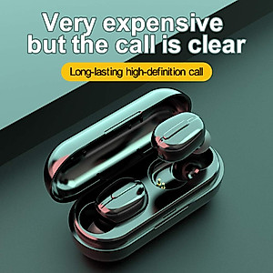 MOHALIKO Wireless Earbuds, L13 TWS Bluetooth 5.0 Wireless HiFi Music Earphones Waterproof Sports Earbuds for Work, Home Office Black