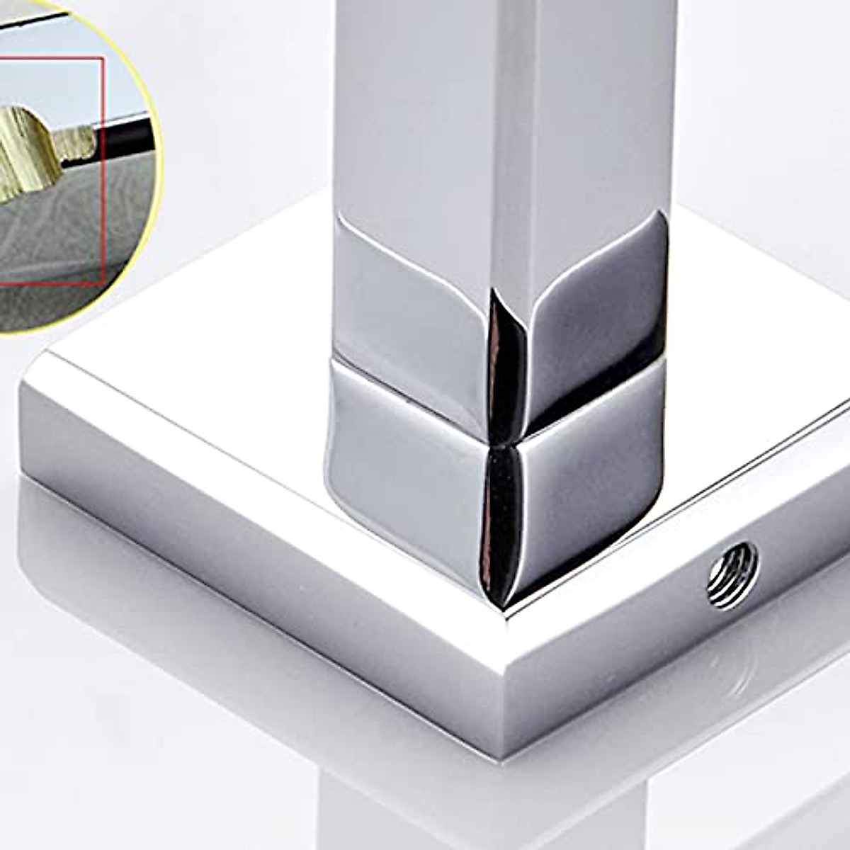 YDYFC Copper Bathroom Towel Rails Shelf, Wall Mounted 4-rods Storage Shelves, Kitchen Dish Cloths Hanger, 9 Sizes 30cm-80cm, Chrome (Size : 15.7inch(40cm))