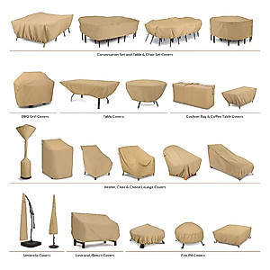 Classic Accessories Terrazzo Water-Resistant 48 Inch Rectangular Patio Coffee Table Cover, outdoor coffee table cover