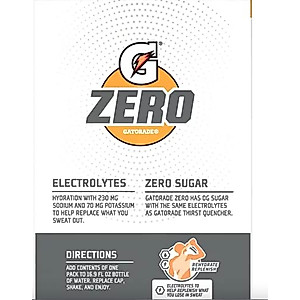 Gatorade G Zero Powder 4 Flavor Variety Pack 10 of Each FlavorPack of 40 0.10oz Glacier Freeze Orange Grape Fruit Punch packed by TOOZOON