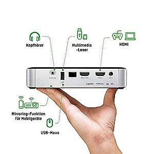 Vivitek Qumi Q6-BK Q6 800 Lumen WXGA LED MHL HDMI Projector with Wireless and Miracast Capability (Black)