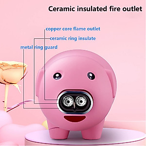 Jnfire Torch Lighter Butane Refillable, Windproof Large Pig Double Jet Flame Adjustable for Cooking Creme Brulee, BBQ and Desserts Baking Outdoor Camping Hiking (Butane Not Included)