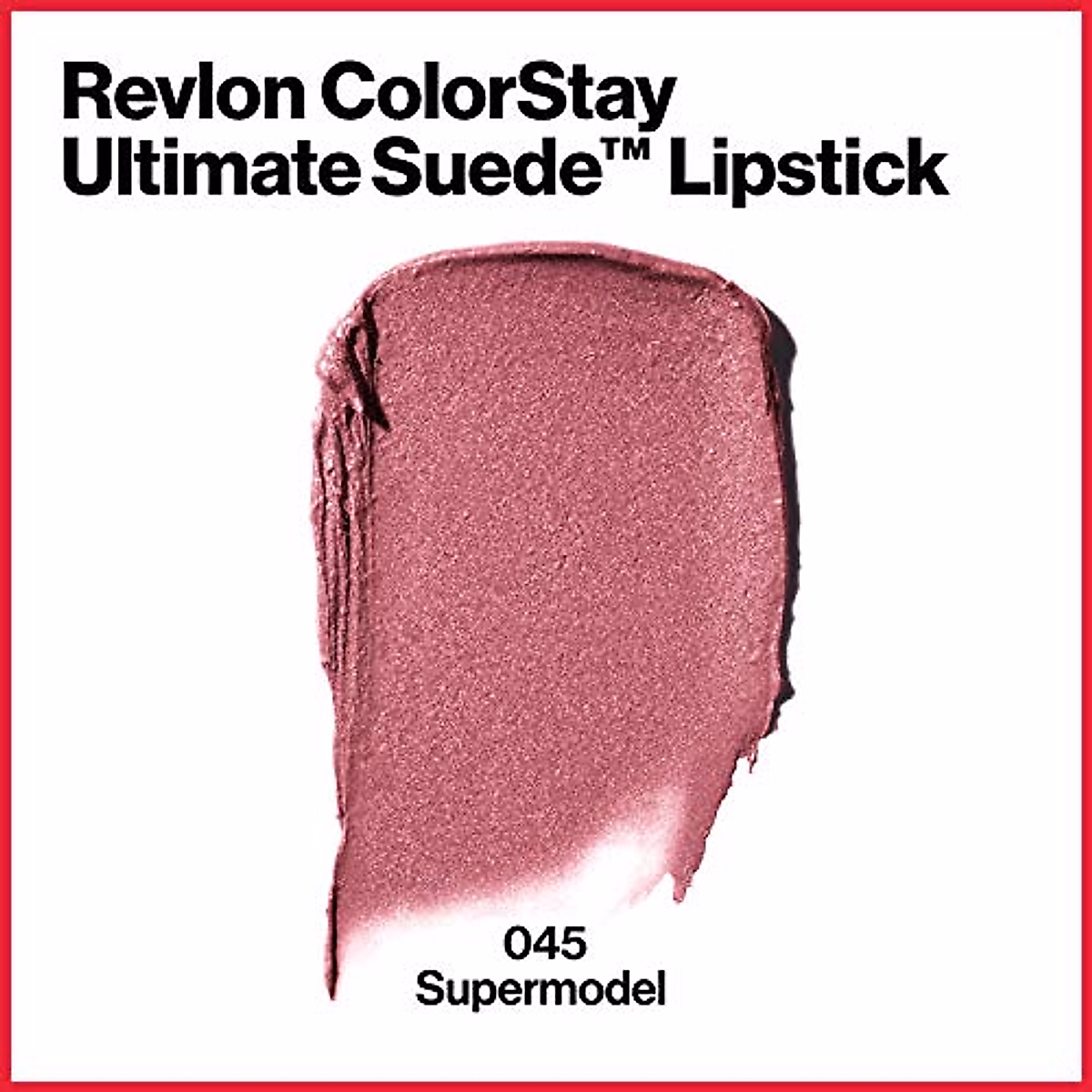 REVLON Lipstick, ColorStay Ultimate Suede Lipstick, High Impact Lip color with Moisturizing Creamy Formula, Infused with Vitamin E, 045 Supermodel, 0.09 Oz
