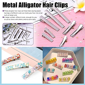 Swpeet 200Pcs 3inch - 7.5cm Alligator Hair Clips Kit, Perfect for Metal Duck Bill Hair Clips Flat Top Single Prong Hairpins for Hair Styling DIY Accessories