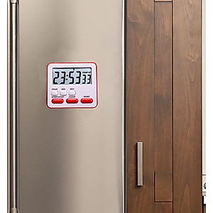 Jeeje Electronic Kitchen Timer, Large Screen with Multifunctional Count up Countdown Alarm Clock Silence Memory Magnetic Suction Snooze Battery Powered for Students Baking