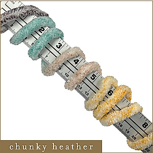 Crafted By Catherine Chunky Heather Multi Yarn - 2 Pack (49 Yards Each Skein), Purple Multi, Gauge 6 Super Bulky