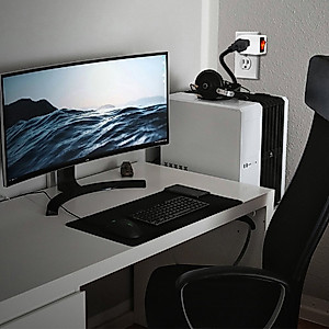 ANKO Grounded Outlet Adapter, ETL Listed Wall Tap Adapter with Red Indicator On/Off Power Switch (4 Pack)