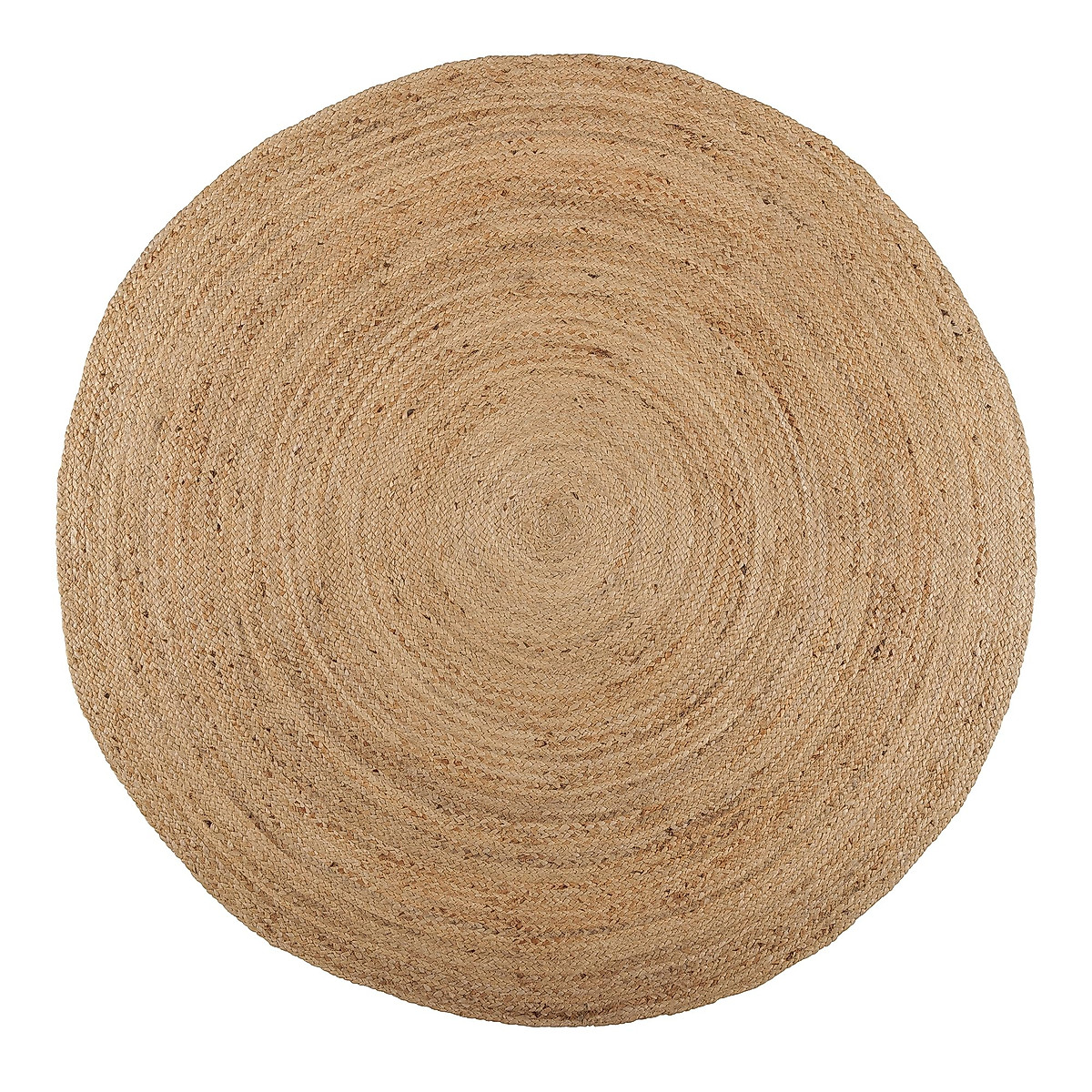 REDEARTH Round Area Rug - Hand Woven Braided 100% Natural Jute - Artisan Made Reversible Boho Jute Rugs for Bedroom - Kitchen - Living Room - Farmhouse - Aesthetic Home Decor (8' Feet - Natural)