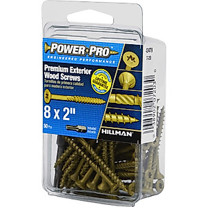 Hillman The Group 42479 Bronze Wood Screw (50 Pack), 8 x 2