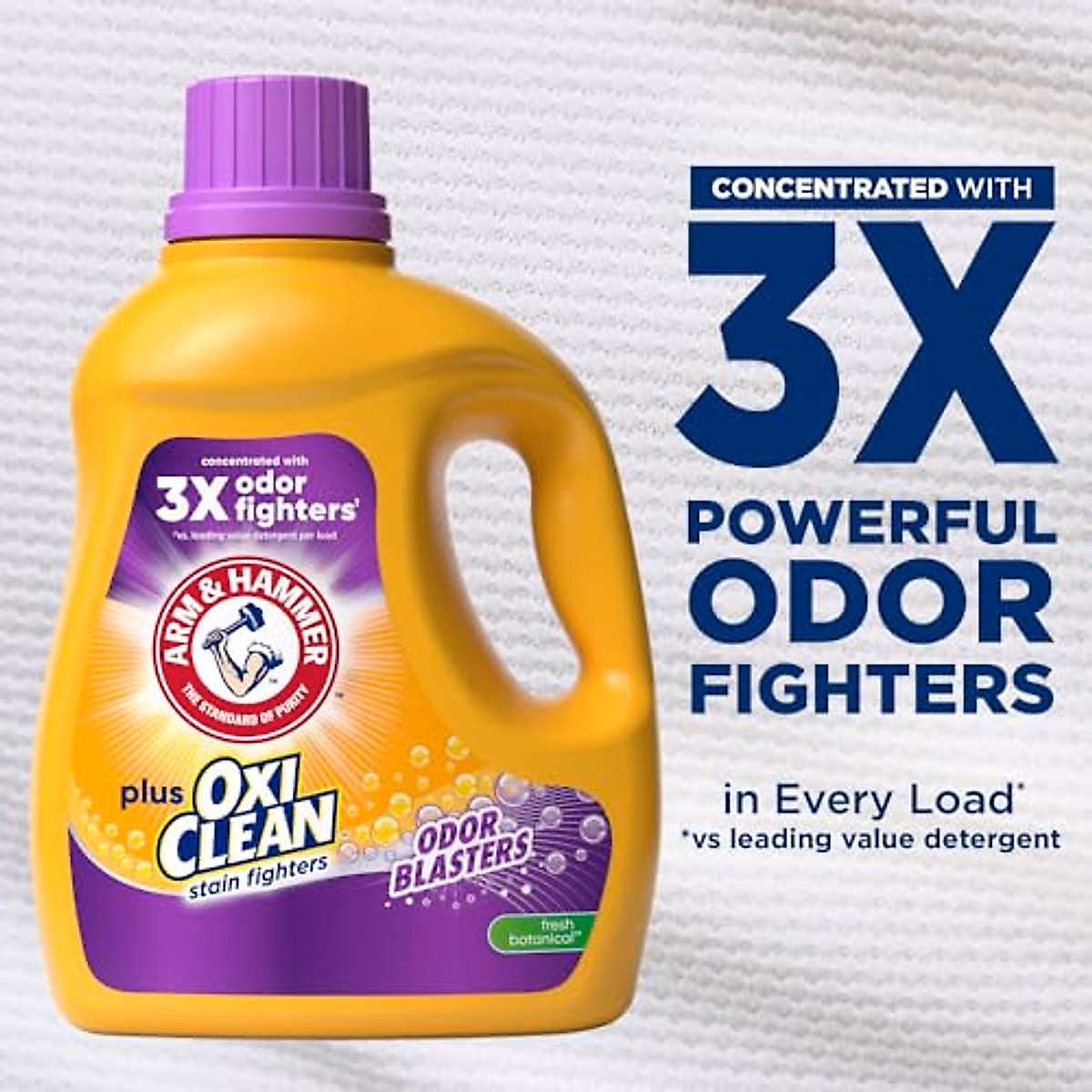 Arm & Hammer Plus OxiClean Odor Blasters Fresh Botanical, 77 Loads Liquid Laundry Detergent, 100.5 Fl oz