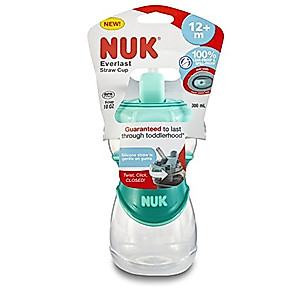 NUK Everlast Straw Sippy Cup, Green, 10oz 1pk