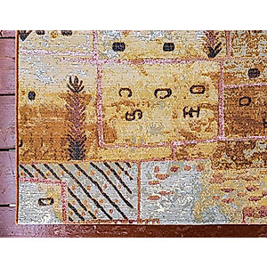 Unique Loom Outdoor Modern Collection Area Rug - Pine (5' 3" x 8' Rectangle, Multi/ Brown)