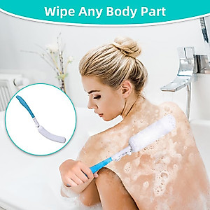 Fanwer Toilet Aids Kit for Wiping - 15" Long Reach Comfort Wipe and Curve Brush, for Wiping It Yourself, Ideal Bathroom Aid for Limited Mobility