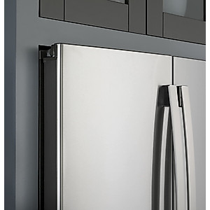 GE PROFILE PYE22KYNFS 36" Counter-Depth Bottom Freezer with French Door Twin Chill Evaporator Quick Space Shelf and LED Lighting in Fingerprint Resistant Stainless Steel