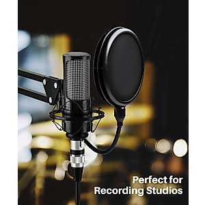 GearIT XLR to XLR Microphone Cable (100 Feet, 1 Pack) XLR Male to Female Mic Cable 3-Pin Balanced Shielded XLR Cable for Mic Mixer, Recording Studio, Podcast - Green, 100Ft, 1 Pack