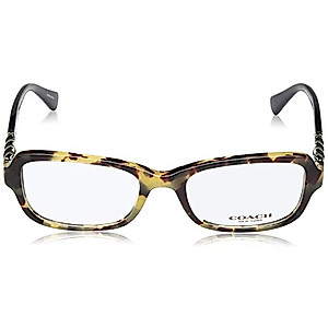 COACH Eyeglasses HC 6075Q 5324 Dark Vintage Tortoise/Black 52MM