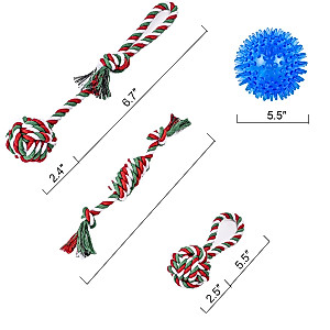 Nlmskzzy Dog Toys,Puppy Toys for Fun and Teeth Cleaning Dog Toys Pack Set of 8