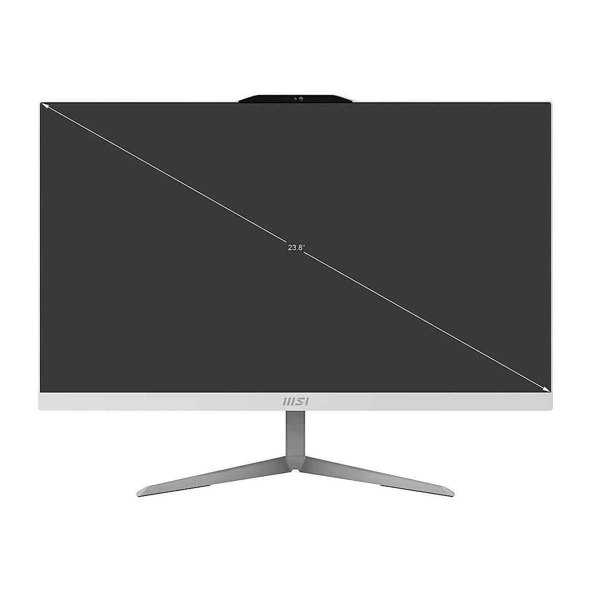 MSI Modern AM242 AIO Desktop, 23.8" FHD IPS-Grade LED, Intel Pentium G7505, 4GB Memory, 128GB SSD, WiFi 5, BT 5.1, White, Windows 11 PRO (11M-894US)