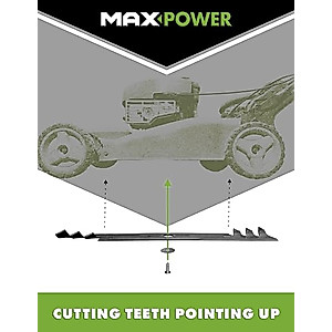 Maxpower 561735XB 3 Blade Commercial Mulching Set for 48" Cut Craftsman, Husqvarna, Poulan, Replaces OEM no. 173921, 532173921, Black