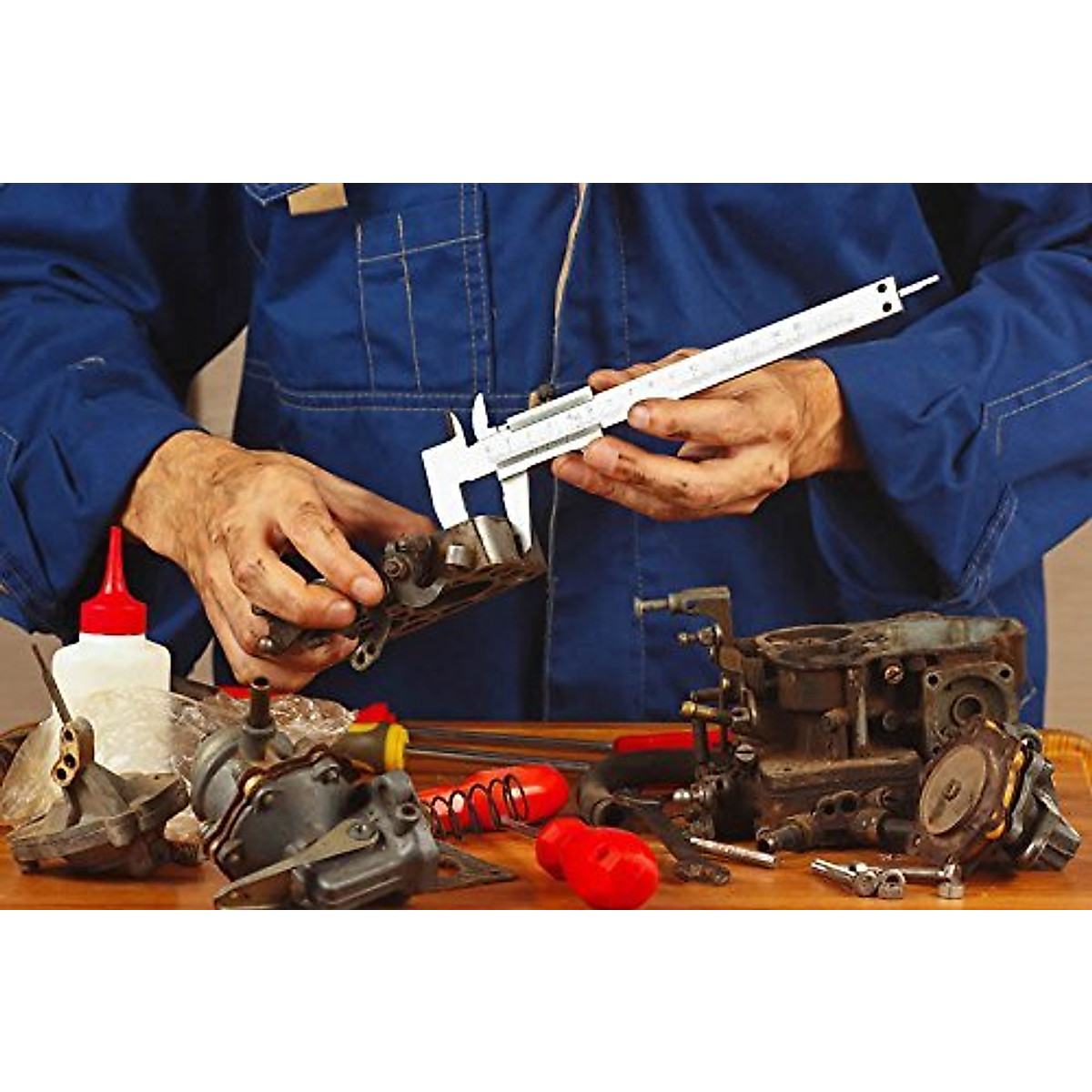 Professional Quality Stainless Steel Vernier Caliper. Non-Digital Vernier Caliper. High Quality Measuring Device for Inside, Outside, Depth and Step Measurements.