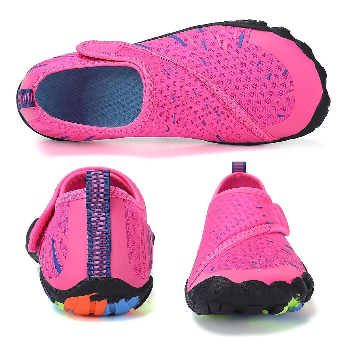 CIOR Boys & Girls Water Shoes Sports Aqua Athletic Sneakers Lightweight Sport Shoes(Toddler/Little Kid/Big Kid) U1ELJSX011-Pink-29