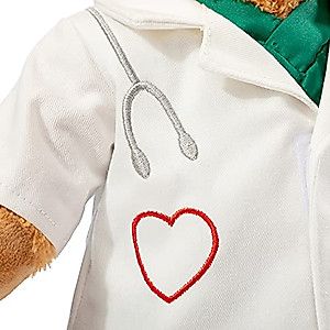 HollyHOME Doctor Bear Stuffed Animal Plush Teddy Bear in Scrubs and White Coat Gifts for Doctors Students and Kids 10 Inch