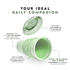 Neon Kactus Double Wall Reusable Coffee Cups 16oz (Friday Feeling)