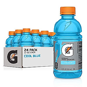 Gatorade Thirst Quencher, Cool Blue, 12 Ounce Bottles (Pack of 24)