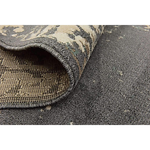 Unique Loom Tuareg Collection Vintage Distressed Traditional Area Rug (9' 0 x 12' 0 Rectangular, Gray/ Beige)