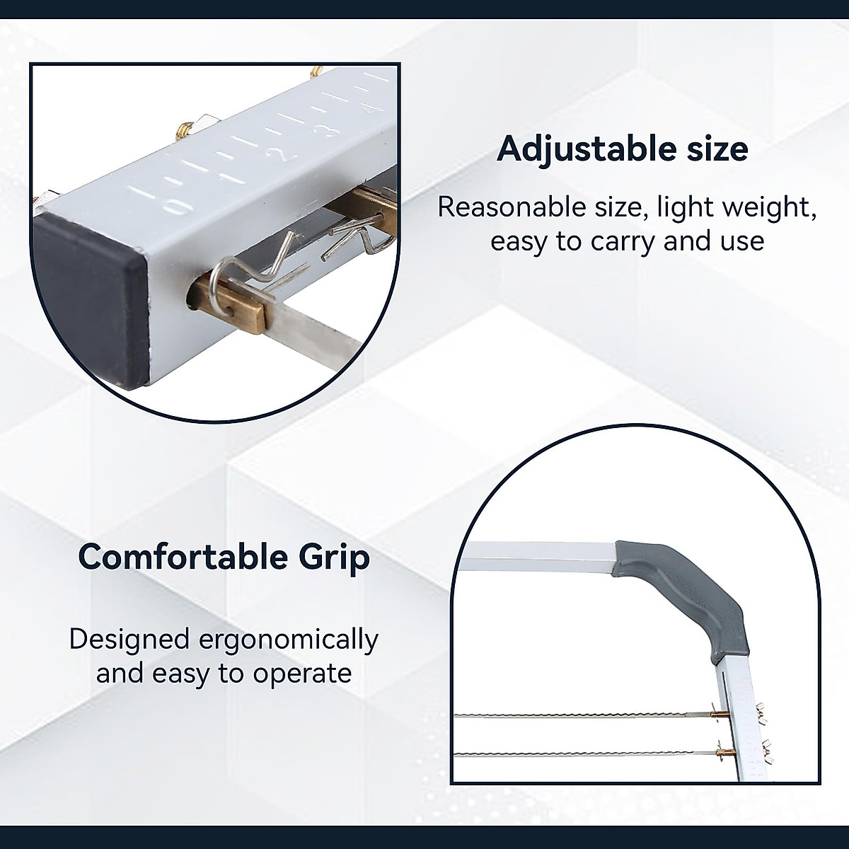 Adjustable Cake Leveler, Professional Layer Cake Slicer Cutter with 3 Stainless Steel Blades Baking Accessories for Bread Loaf Cake