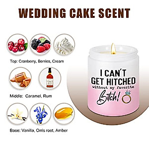 GSPY Candles, Bridesmaid Proposal Gifts, Funny Bridesmaid Gifts - Bridesmaid Candle Gift - I Can’t Get Hitched Without - Maid of Honor Proposal Gifts, Matron of Honor Gifts, Bridesmaids Gifts