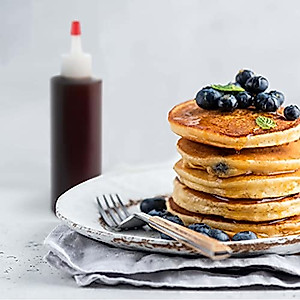 4-Ounce Squeeze Bottles with Red Tip Cap (8-Pack), BPA Free and Latex-Free, Food-Grade Mini-Bottles (120mL) - for Arts and Crafts, Glue, Icing, Griller, Sauces, Dressings, Condiments, Cake Decorating