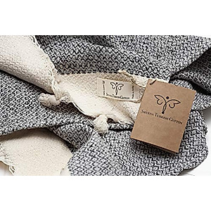 SMYRNA TURKISH COTTON Original Series Hand Towels - Set of 2 |16 x 40 in| 100% Turkish Cotton |Large, Soft Hand and Head Towels for Bathroom, Kitchen |No Shrink| Premium Luxury Set - Gray