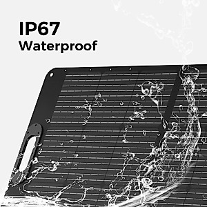 OUPES Portable Solar Panel 240W Compatible with Jackery, Best for OUPES 1200w/1800w/ 2400w Solar Generators, Ultra-Thin and Lightweight Design, High Conversion Efficiency Foldable Outdoor Black