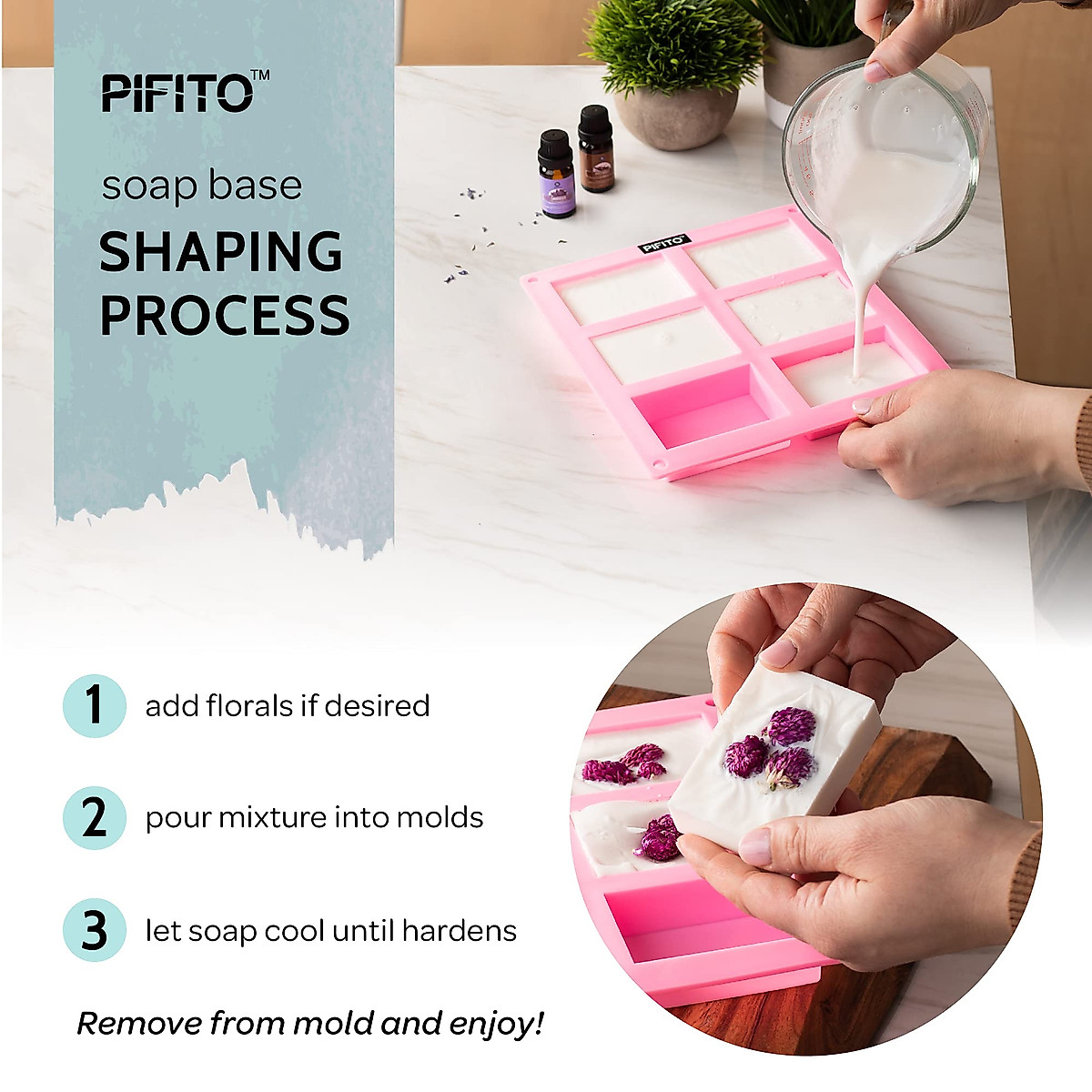 Pifito Goats Milk Melt and Pour Soap Base (5 lb) │ Bulk Premium 100% Natural Glycerin Soap Base │ Luxurious Soap Making Supplies