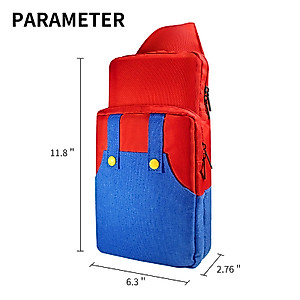 THRCIFLO Portable Crossbody Travel Bag, Cute Shoulder Bag Backpack, Durable Carrying Sling Bag for Game Accessories Storage