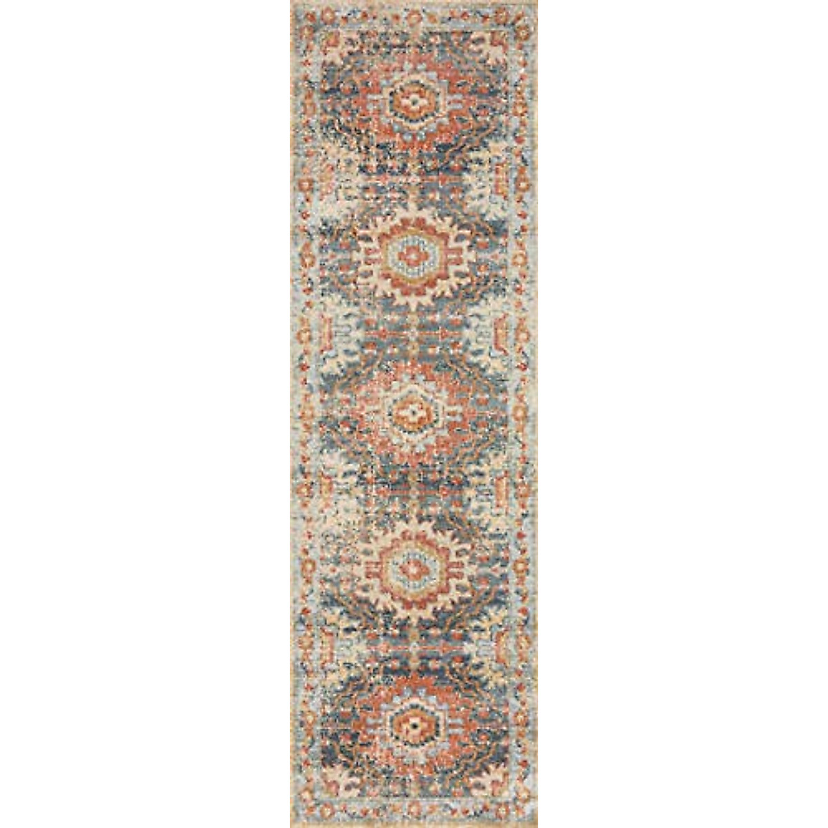Loloi II Jocelyn Collection JOC-03 Mist/Multi, Transitional 7'-10" x 10' Area Rug