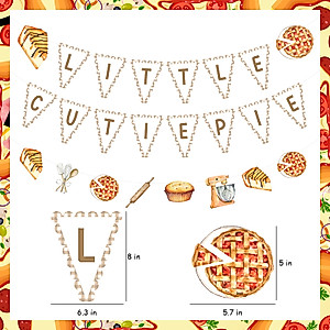 Balterever Little Cutie Pie Baby Shower Decorations Cutie Pie Baby Shower Banner Garland Pie First Birthday Decorations Pie Theme Baby Shower Party Bunting Decorations for Kids Boys Girls