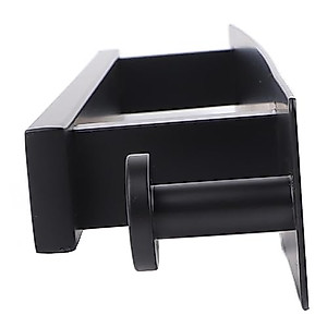 Mothinessto Bath Towel Storage Rack Durable Seamless Black Sturdy Towel Holder for Bathroom