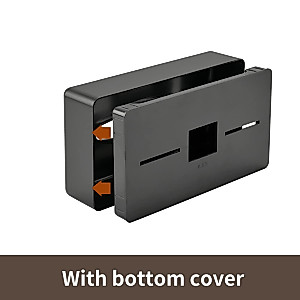 Y-in Hand Tissue Box Cover, Rectangular Black Wall Mounted Facial Paper Holder Dispenser, Prefert for Storage on Bathroom Vanity, Kitchen, Night Stand, Countertops Office and Car.