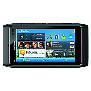 Nokia N8 Unlocked GSM Touchscreen Phone Featuring GPS with Voice Navigation and 12 MP Camera (Black) (Black)