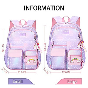 Cute Backpack Travel Backpacks Bookbag for Women & Men Boys Girls School College Students Backpack Durable Water Resistant Purple-C Large