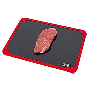 ThawMax Rapid Defrosting Tray | Defrost Chicken, Steak and other Meats Quickly | No Mess Full Silicone Border | Thaw Frozen Foods Faster without a Microwave or Hot Water | Quick and Safe